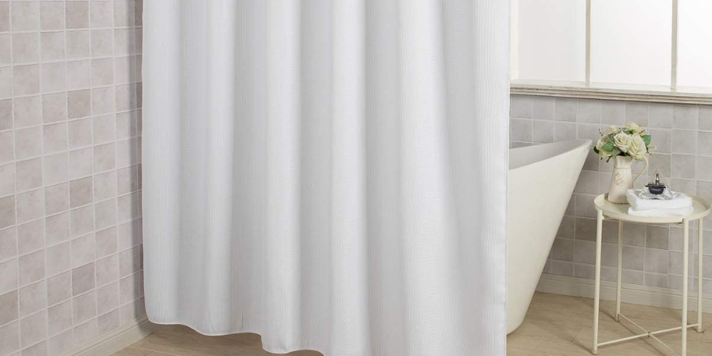 Waffle Weave Shower Curtain - Shower Inspire