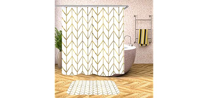 Geometric Shower Curtains - Shower Inspire