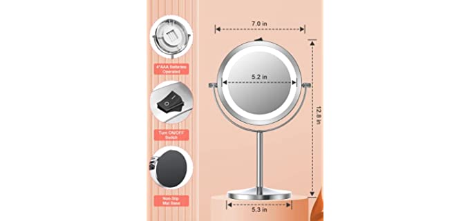 Best LED Ring Light Mirrors for Vanity & Shower Spaces - Shower Inspire